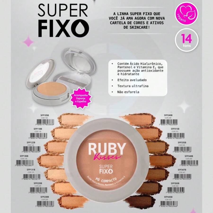 Pó Compacto Super Fixo (NOVO MODELO) - Ruby Kisses | SHEIN Brasil