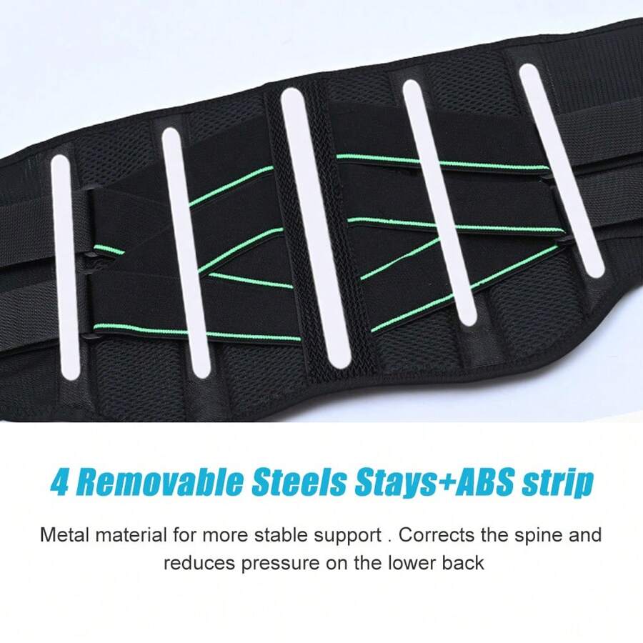 1pc Back Braces For Lower Back With 5 Stays Bar, Breathable Back ...