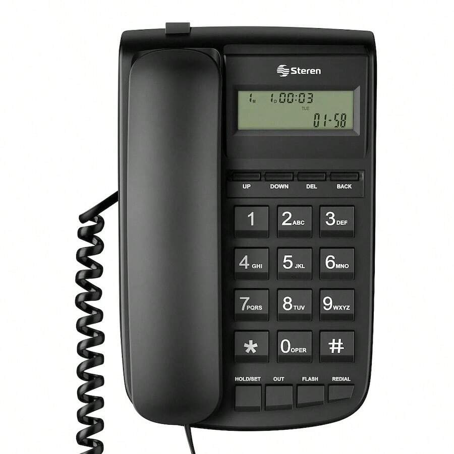 STEREN Teléfono con pantalla y teclado grande TEL-225 | Marcación fácil ...