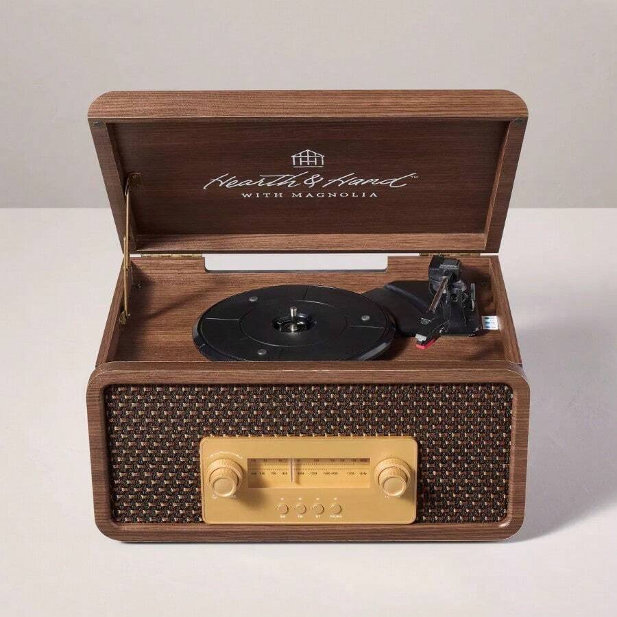 Vintage Style 3-In-1 Vinyl Record Player Wood Grain Finish | SHEIN USA