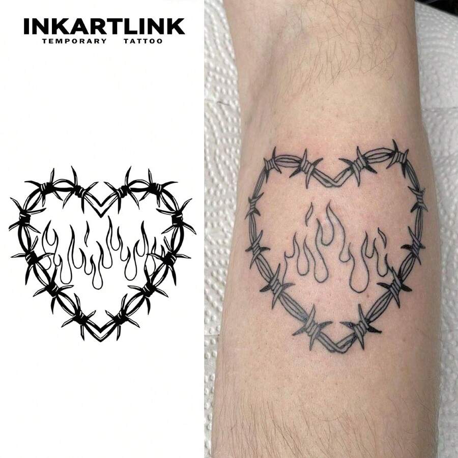 INKARTLINK وشم تقنية ثورية من INKARTLINK ، أوشام شبه دائمة، ألسنة النار ...