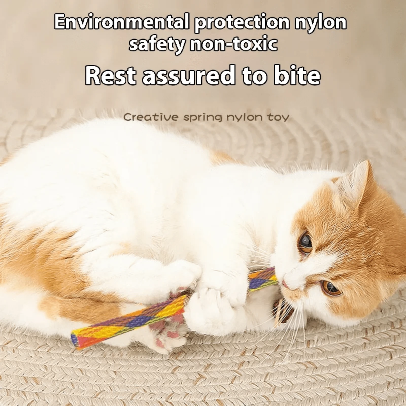 Cat Toy Cat Grinding Claws Biting Toy Telescopic Elastic Colorful ...