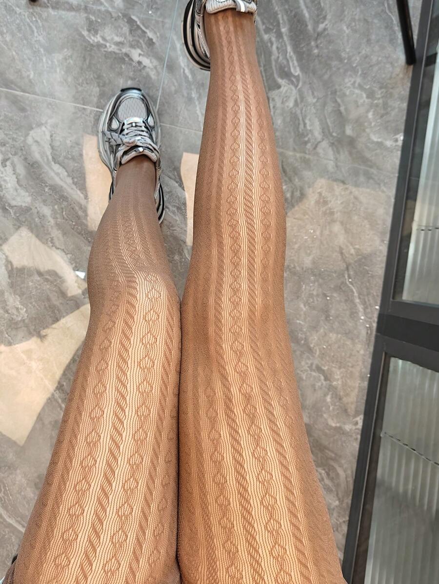 [1pc] New Retro Rotating Heart Fishnet Stockings, Rotating Vertical ...