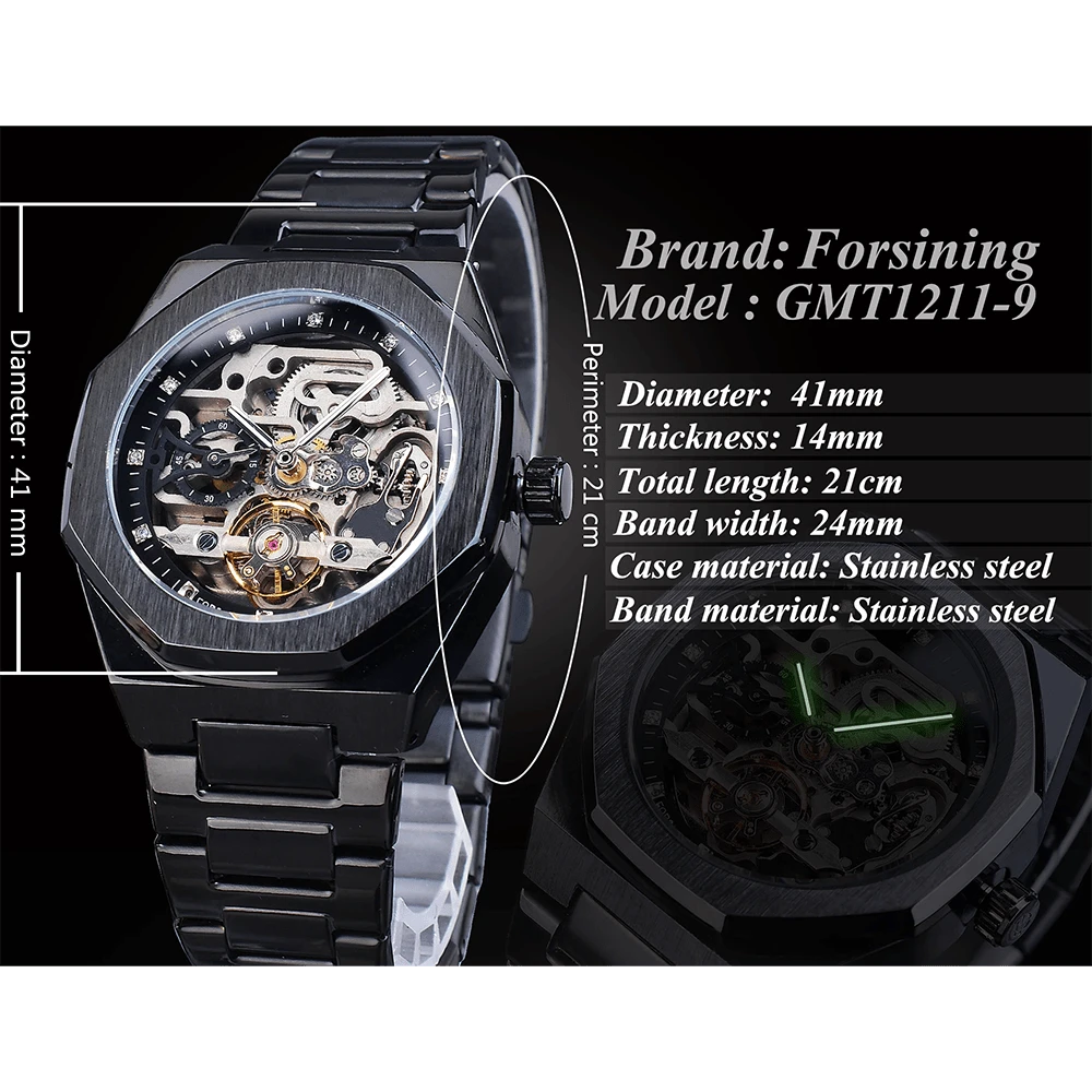 FORSINING Forsining Trendy Men Mechanical Watch Automatic Tourbillon ...