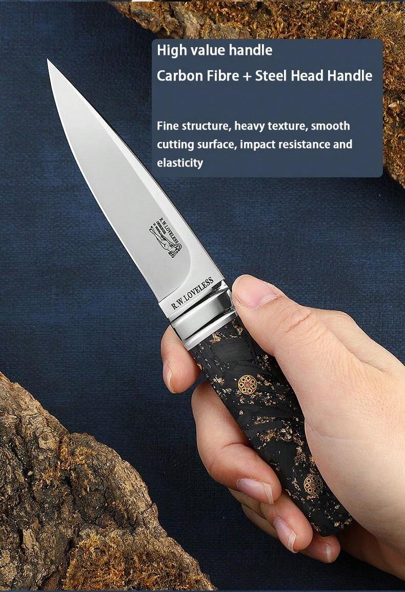 Small Straight Knife, M390 Mirror-Polished Blade, Outdoor Tactical ...