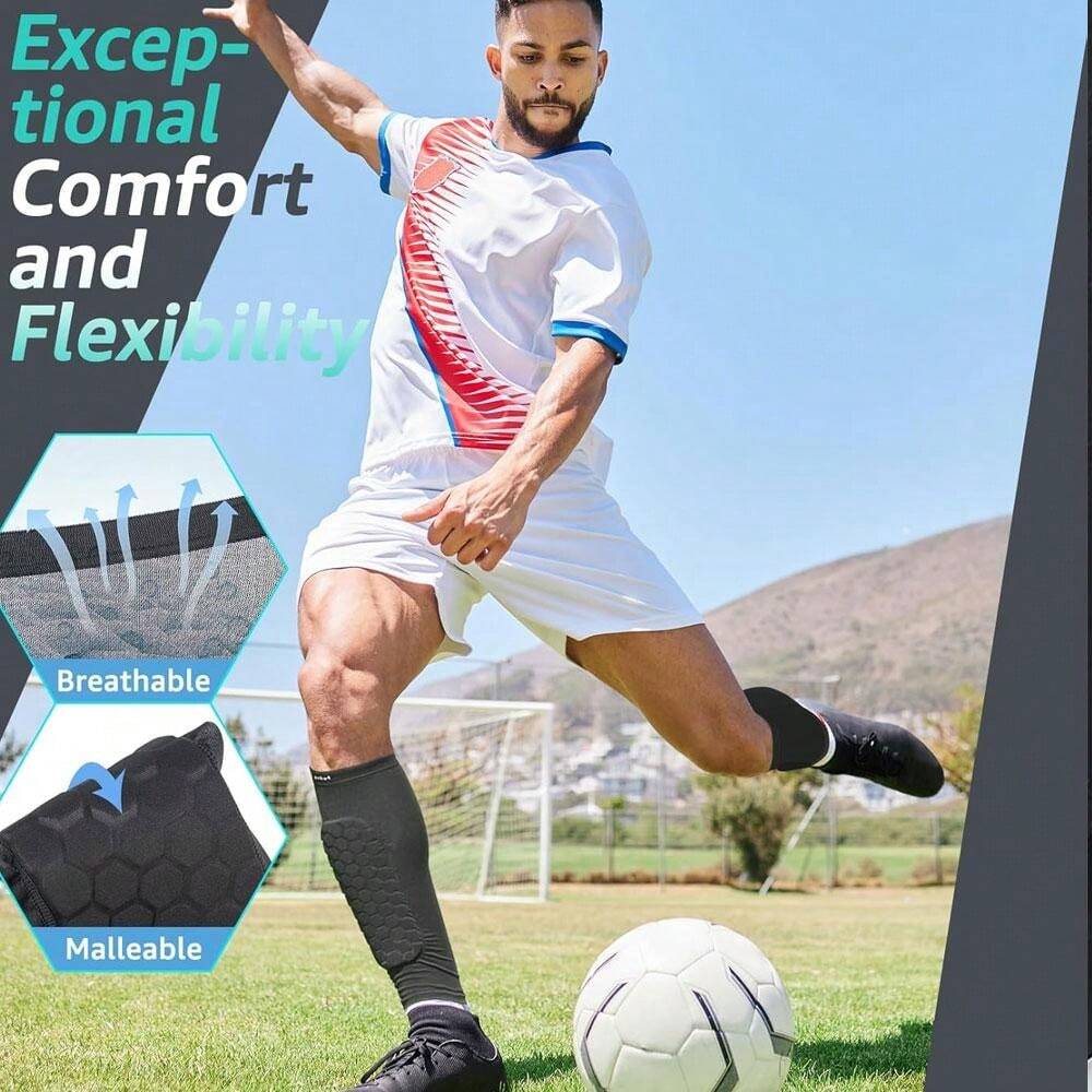 1pc Football Shin Guards For Youths And Adults, Leg Compression Sleeve ...