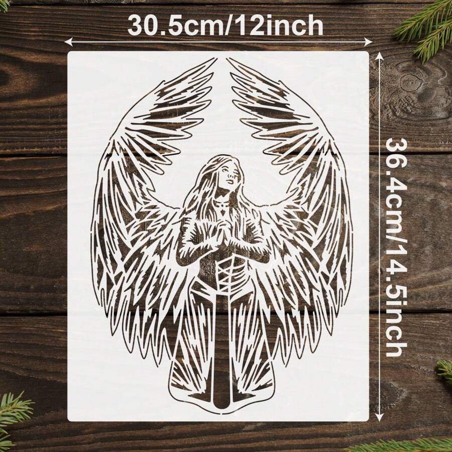 Large Size Reusable Plastic Mylar Film Painting Tool Female Angel ...