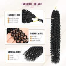 Pacotes de 1/4/7 22 polegadas Passion Twist Hair Water Wave Trança de ...