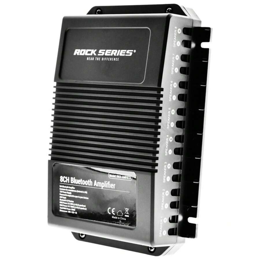 Rock Series RKS-AMPBT8 8 Channel Amplifier 800 Watts Class D Bluetooth ...