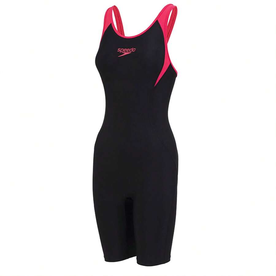 Speedo Women One-Piece Knee-Length Swimsuit, Minimalist Style With ...