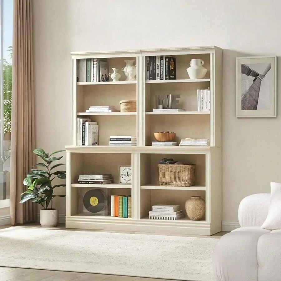 Multi-Depth Bookshelves And Bookcase Floor Standing 5 Tier Display ...