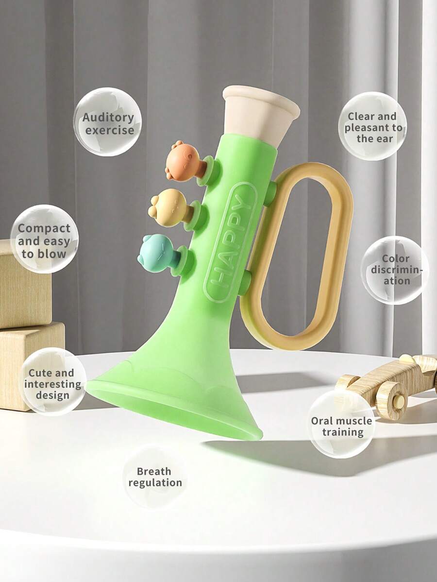 1pc Children's Mini Trumpet Toy, Silicone Soft Shell Whistle Trumpet ...
