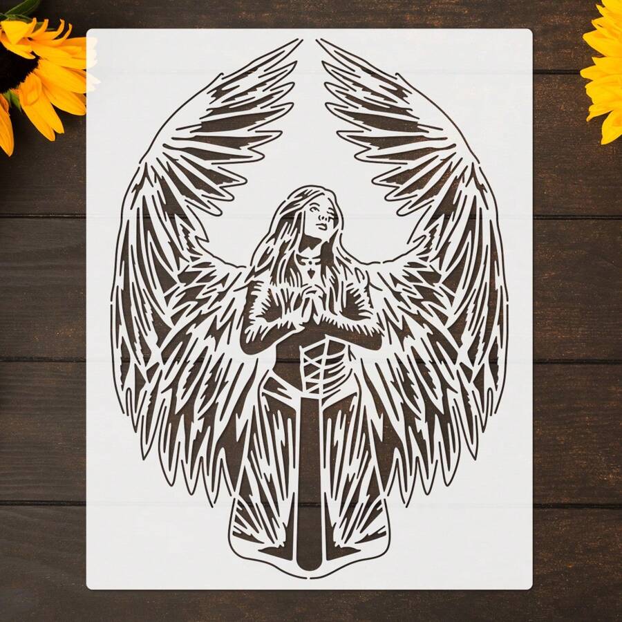 Large Size Reusable Plastic Mylar Film Painting Tool Female Angel ...