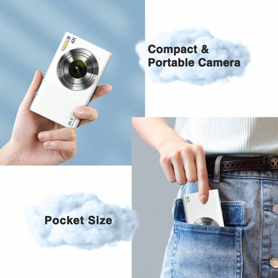 Fotocamera digitale, fotocamera compatta per vlogging con messa a fuoco ... Fotocamera digitale, fotocamera compatta per vlogging con messa a fuoco ...