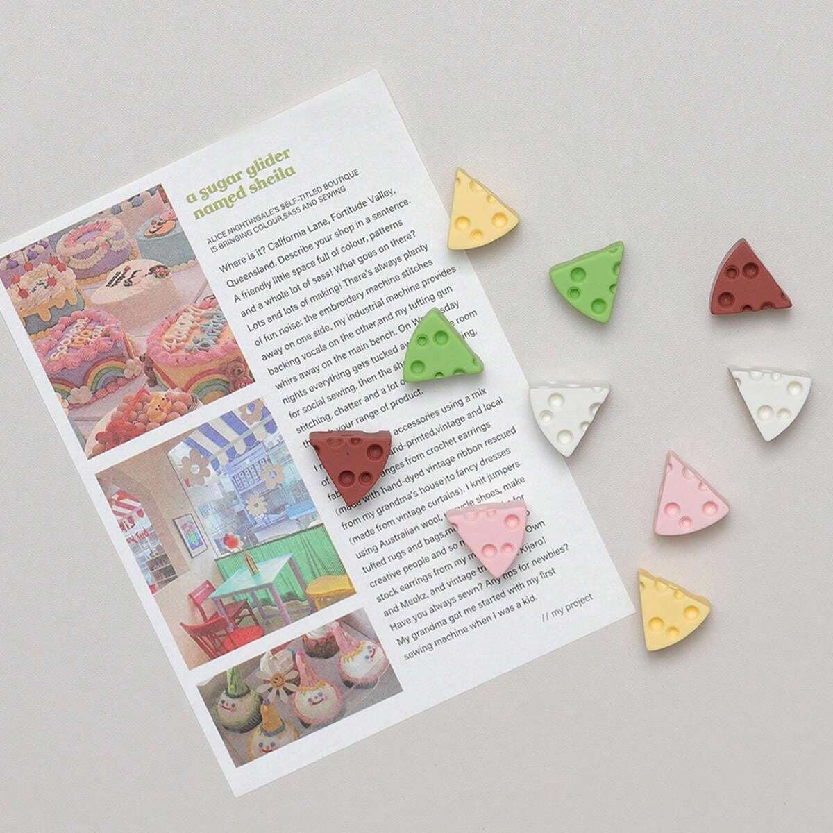 6pcs/10pcs/Set Fridge Magnets, Miniature Cute Cheese Shape Refrigerator ...