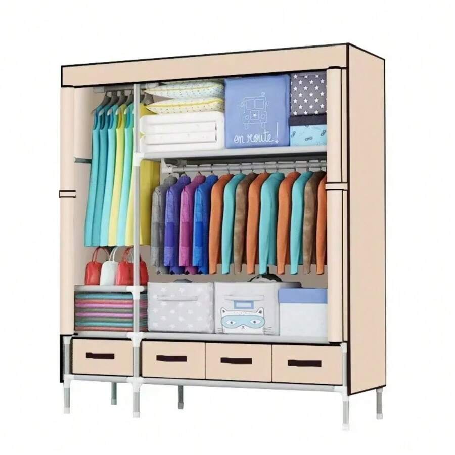 New Simple Cloth Wardrobe Non Woven Simple Wardrobe Reinforcement 19mm ...