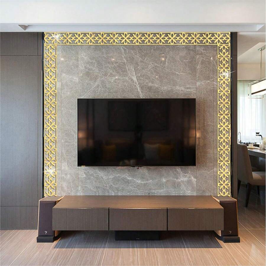 1pc Acrylic Mirror Wall Sticker Edge Line Sticker, Home Decor For ...