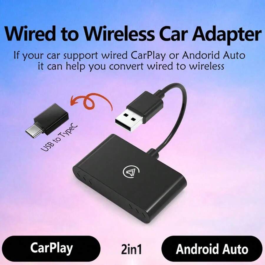 Acodo 2 em 1 Carplay Android Auto para Nissan Mini Box Adaptador Carplay sem fio com fio para ...