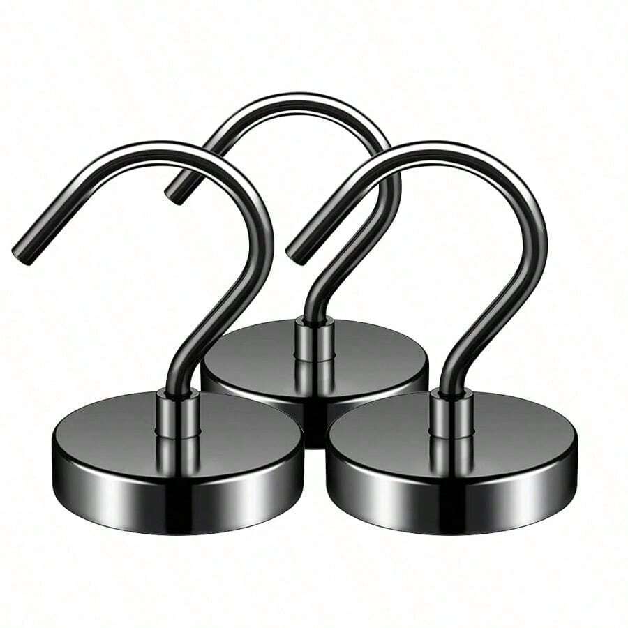 4 Packs Heavy Duty Magnetic Hooks 110 Lbs Strong Neodymium Magnet Hooks ...