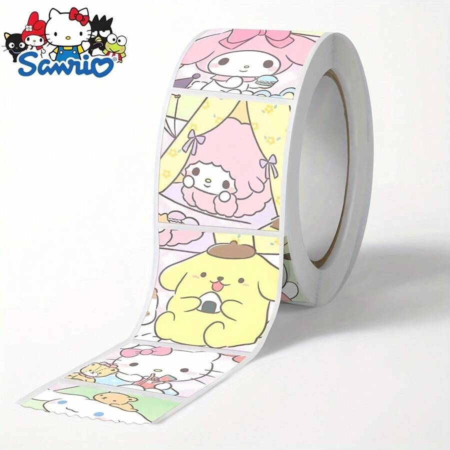 Sanrio [Popular] 500-Piece Sticker Roll - Cute , Black Beauty, Vanilla ...