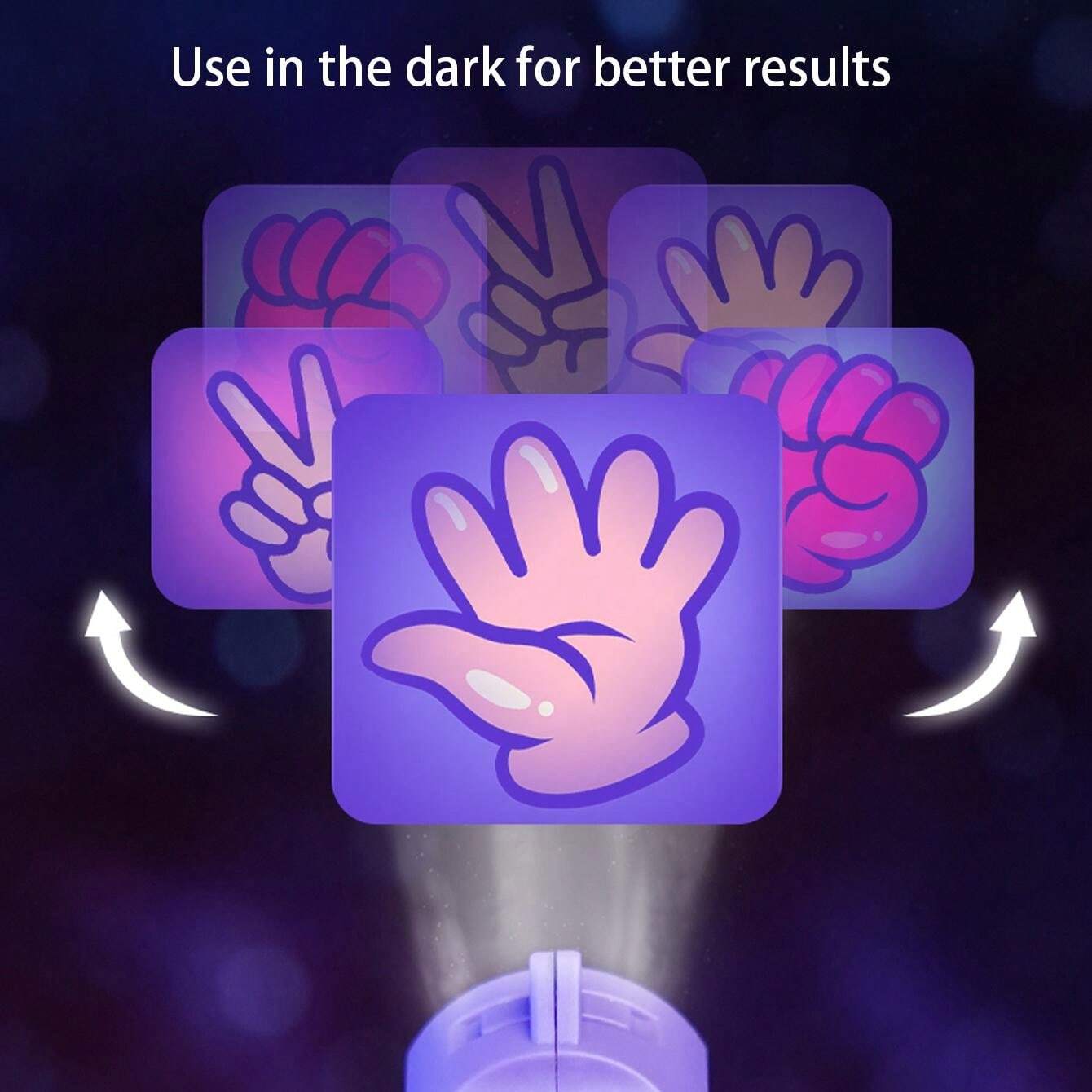 Creative Rock-Paper-Scissors Projection Game Motion Activated Toy Gun ...