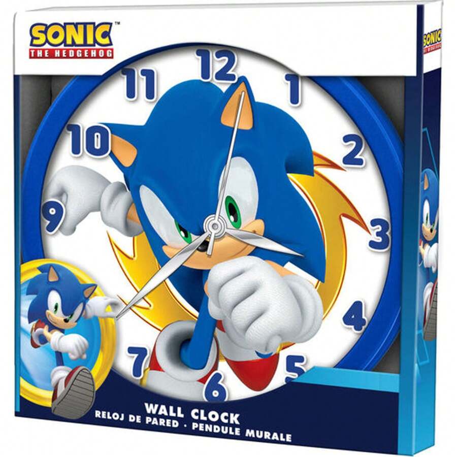 Sonic Educational And Fun Sonic The Hedgehog Wall Clock | Interactive ...