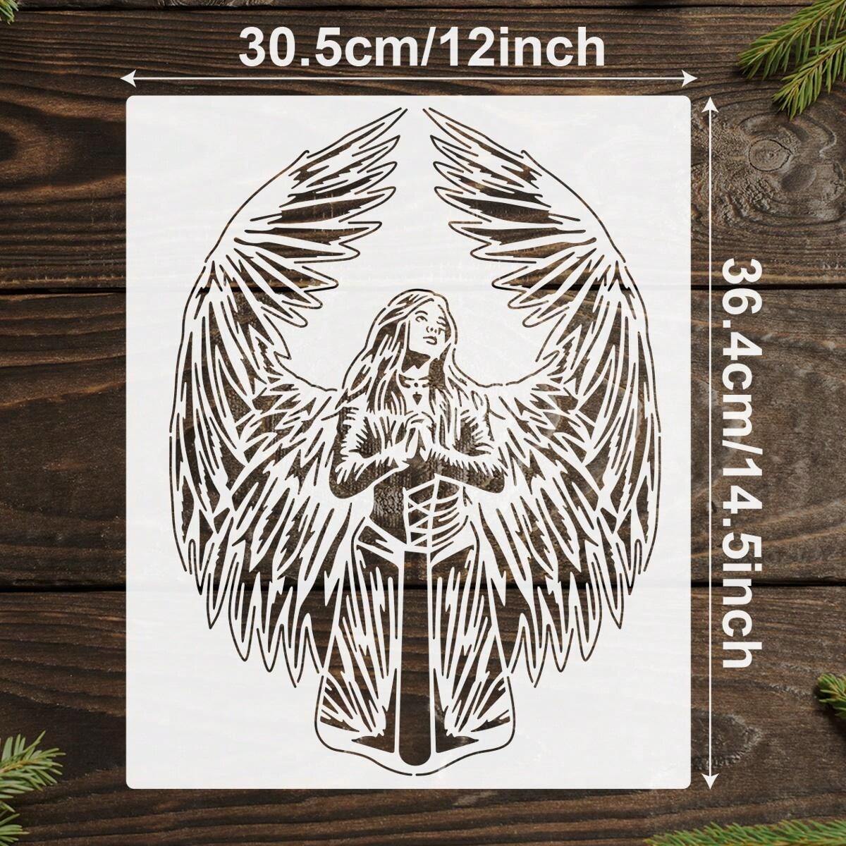 Large Size Reusable Plastic Mylar Film Painting Tool Female Angel ...