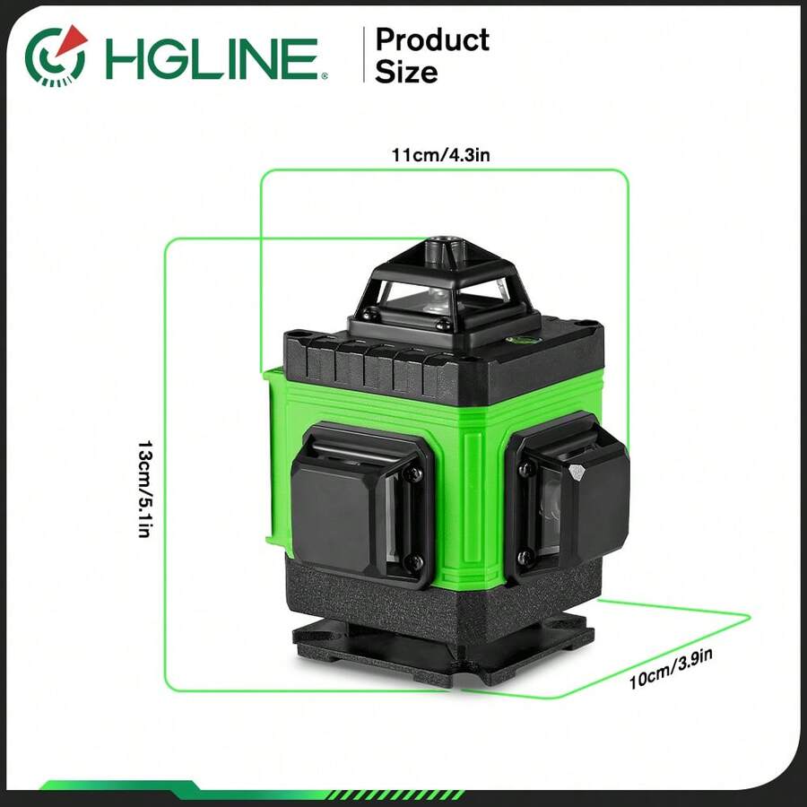 ONEVAN 16 Lines 4D Laser Levels 360 Horizontal Vertical Green Line Laser Level Self-Leveling ...