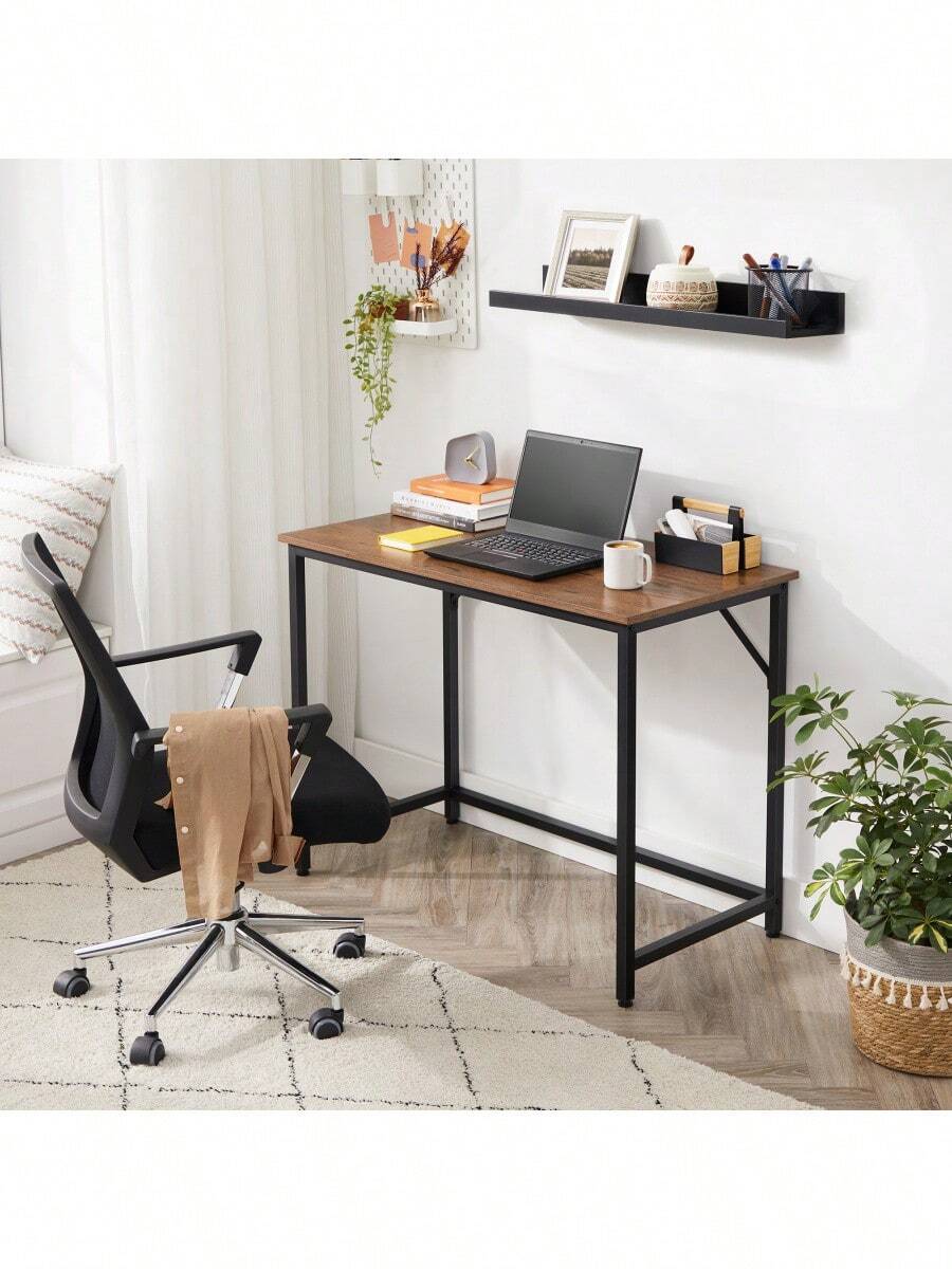 Computer Writing Study Desk Workstation PC Laptop Table Rustic Brown ...
