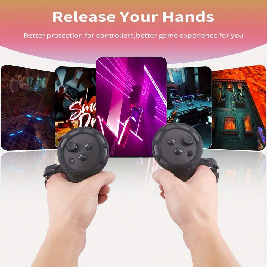 For Meta Quest 3S Eyeglass Controller Handle Protector, Silicone ...