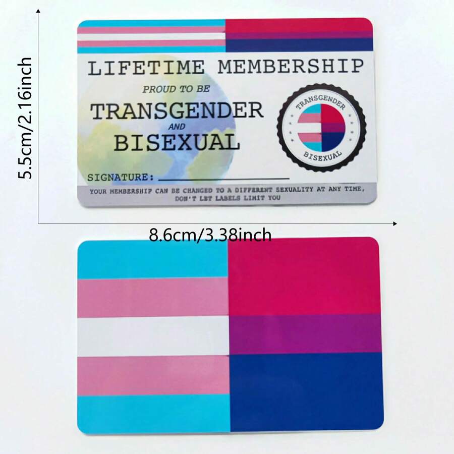 LGBTQIA Identity Card LGBT Pride Cards Lifetime Membership Card Perfect ...