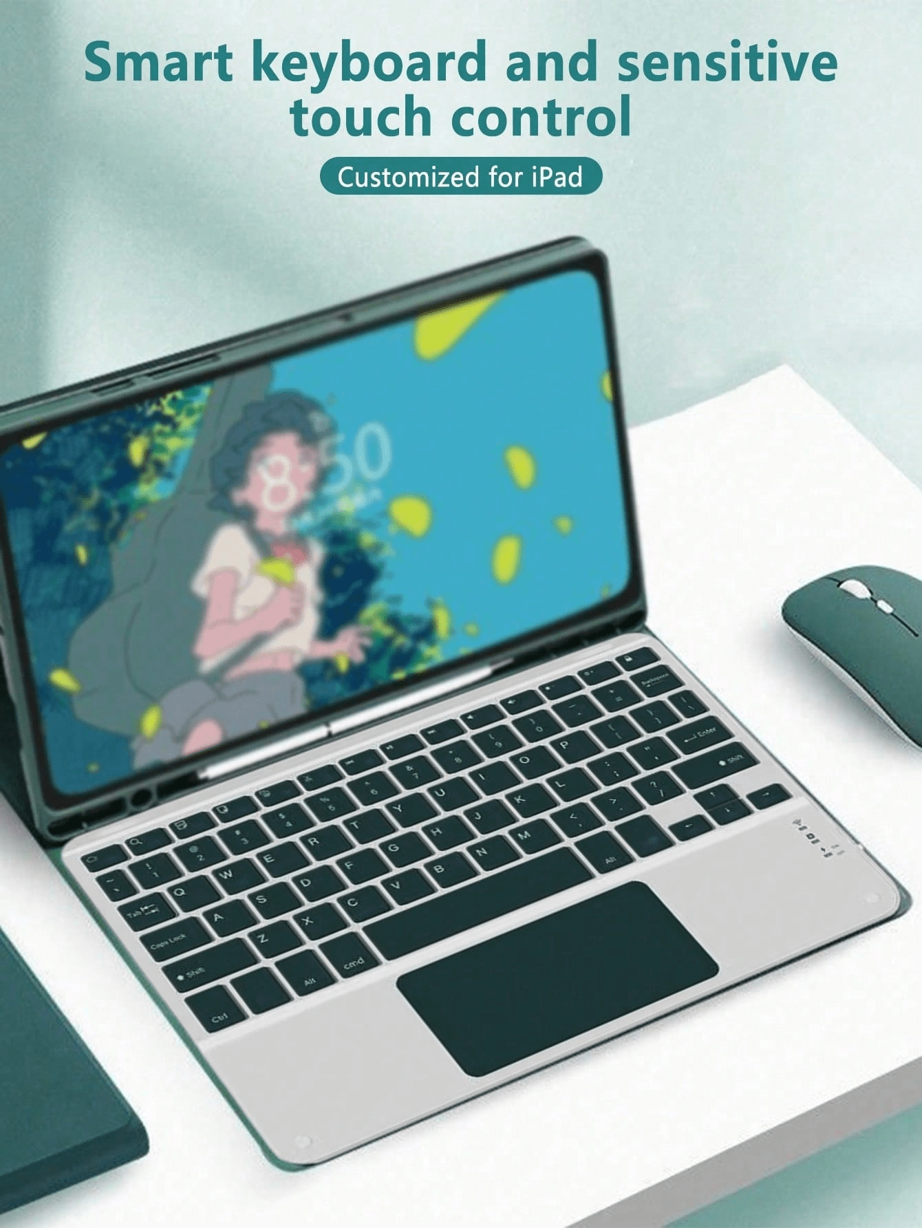 Wireless Keyboard With Rechargeable Touchpad, Mini Keyboard Compatible ...