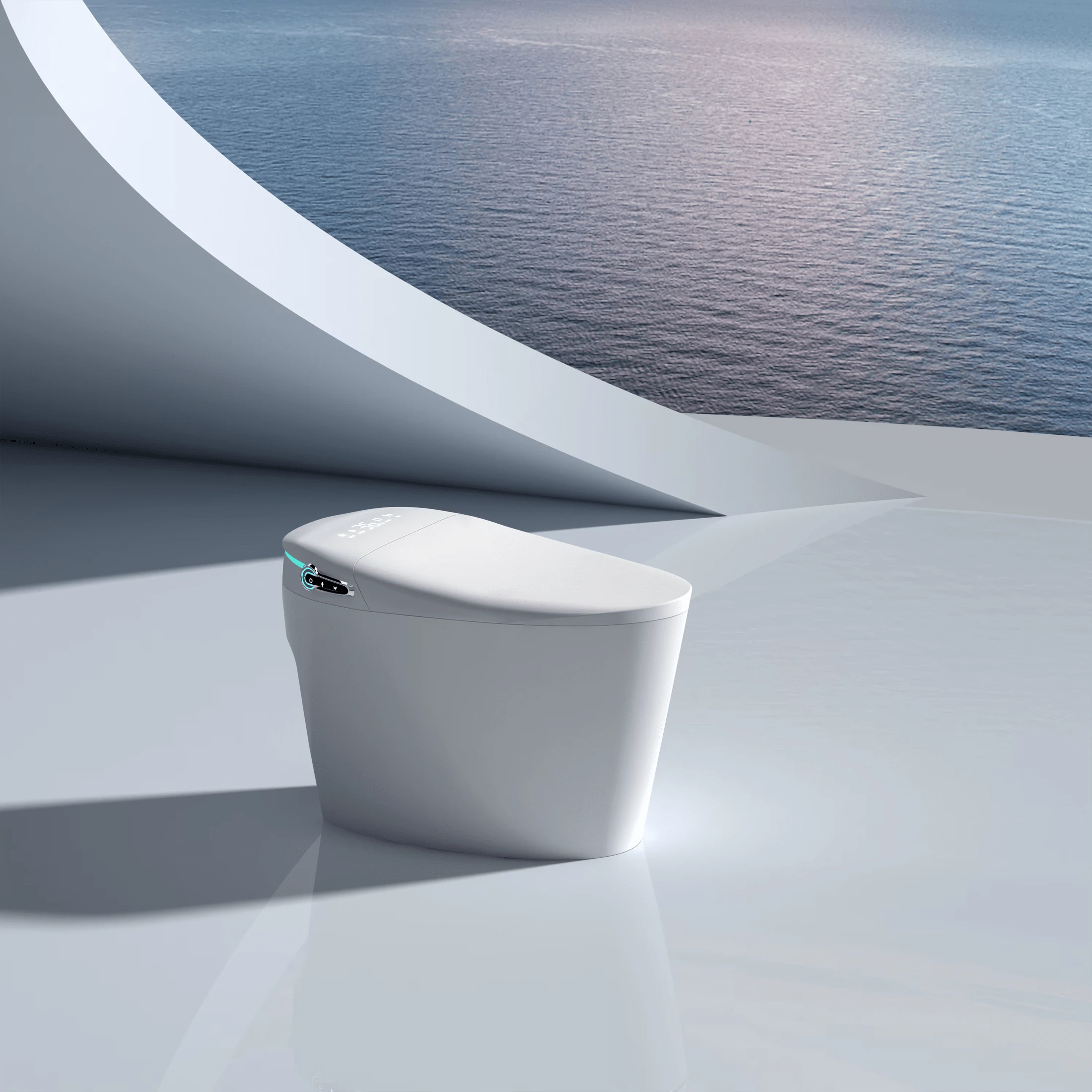 Smart Toilet, One Piece Bidet Toilet For Bathrooms, Heated Seat,Dual ...