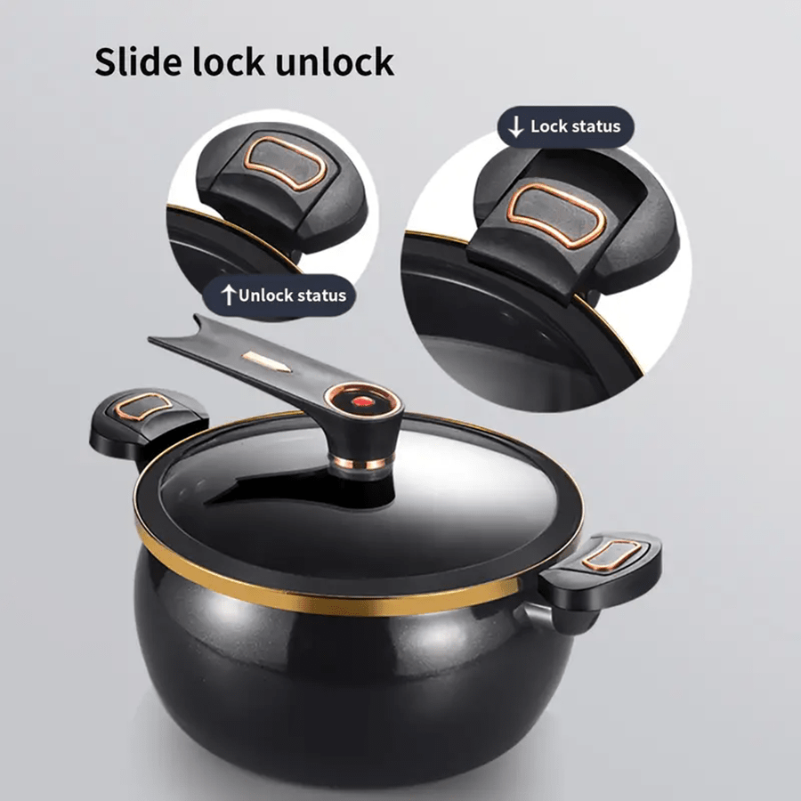 1pc Enamel Gentle Pressure Soup Pot, Stew, Steam Dual-Ear Slow Cooker ...