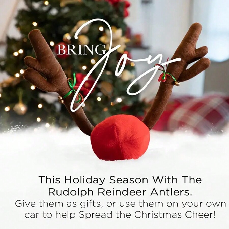 Cuernos y nariz de reno para carro - Conjunto de accesorios y ...