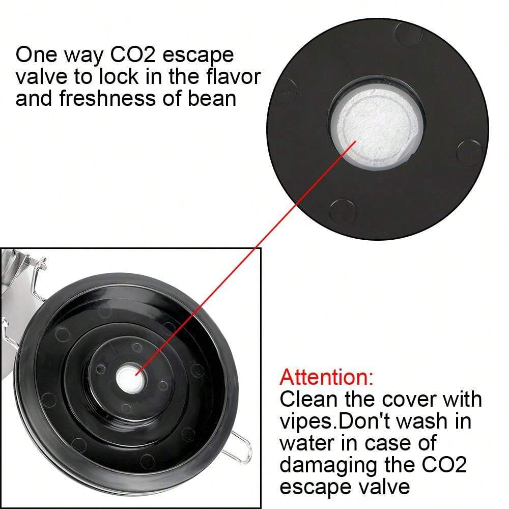 Airtight Lid Preserves Freshness Coffeeware Coffee Container With Co2 ...