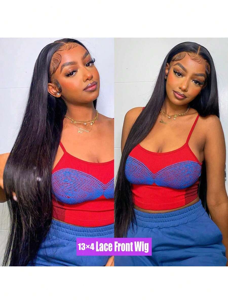 Human Hair Pre Plucked Pre Cut 13x4 Thin Transparent Lace Closure Wigs ...