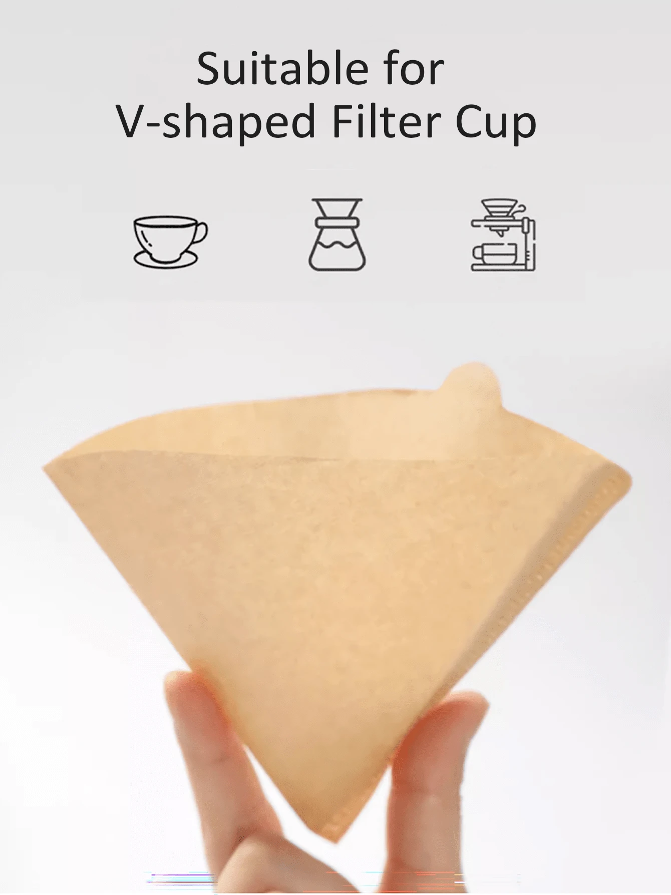 Brutelle Brutelle 1pc V60 Coffee Filter Paper Fan-Shaped Hand Pour-Over ...