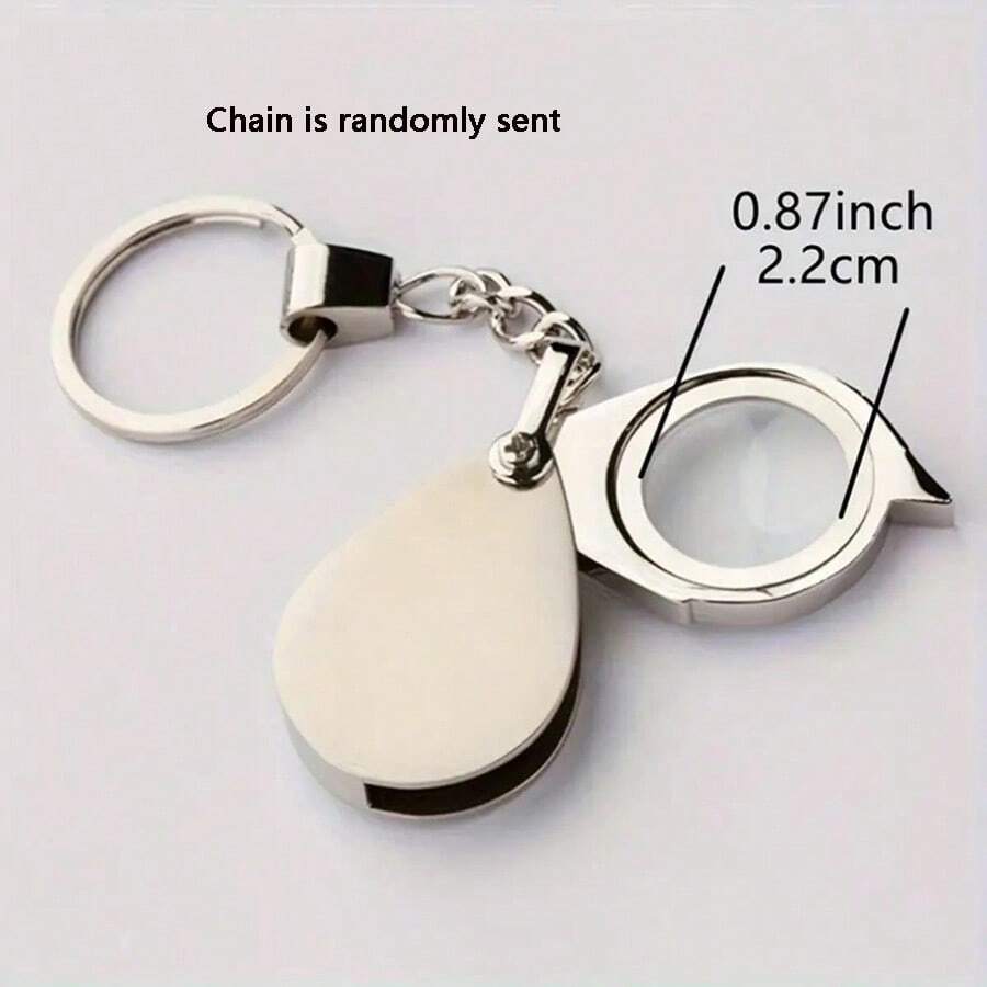 30X Magnifying Glass Keychain - Portable Folding Pocket Magnifier With ...