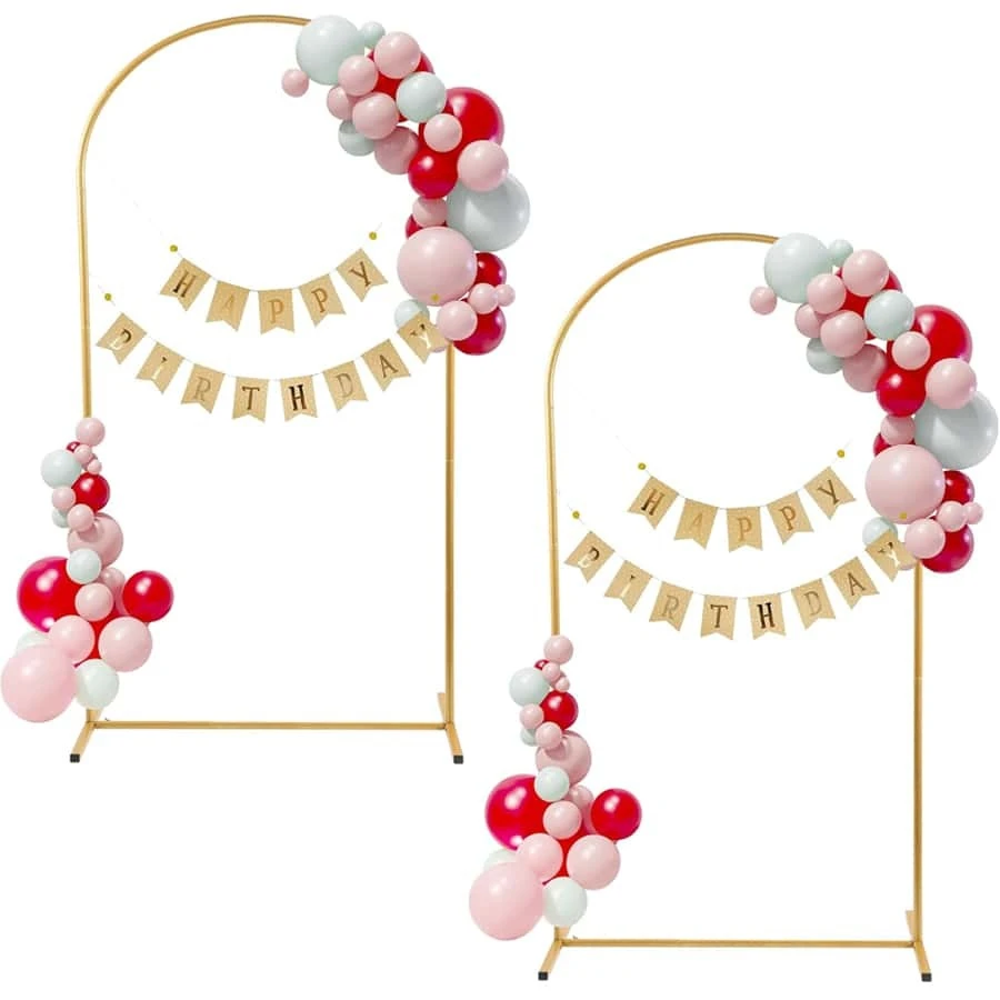2 Pcs Gold Metal Wedding Arch Backdrop Stand For Parties, Arches For ...