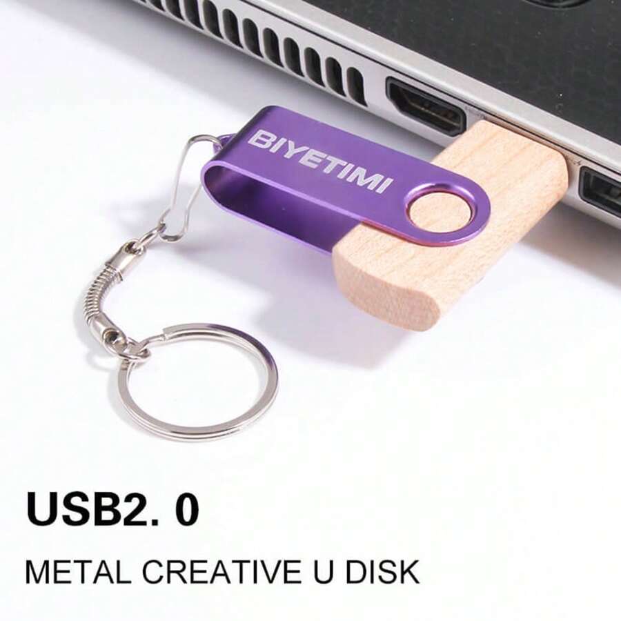 BIYETIMI Unidade Flash USB 32GB 64GB Pen Drive de Madeira de Alta ...