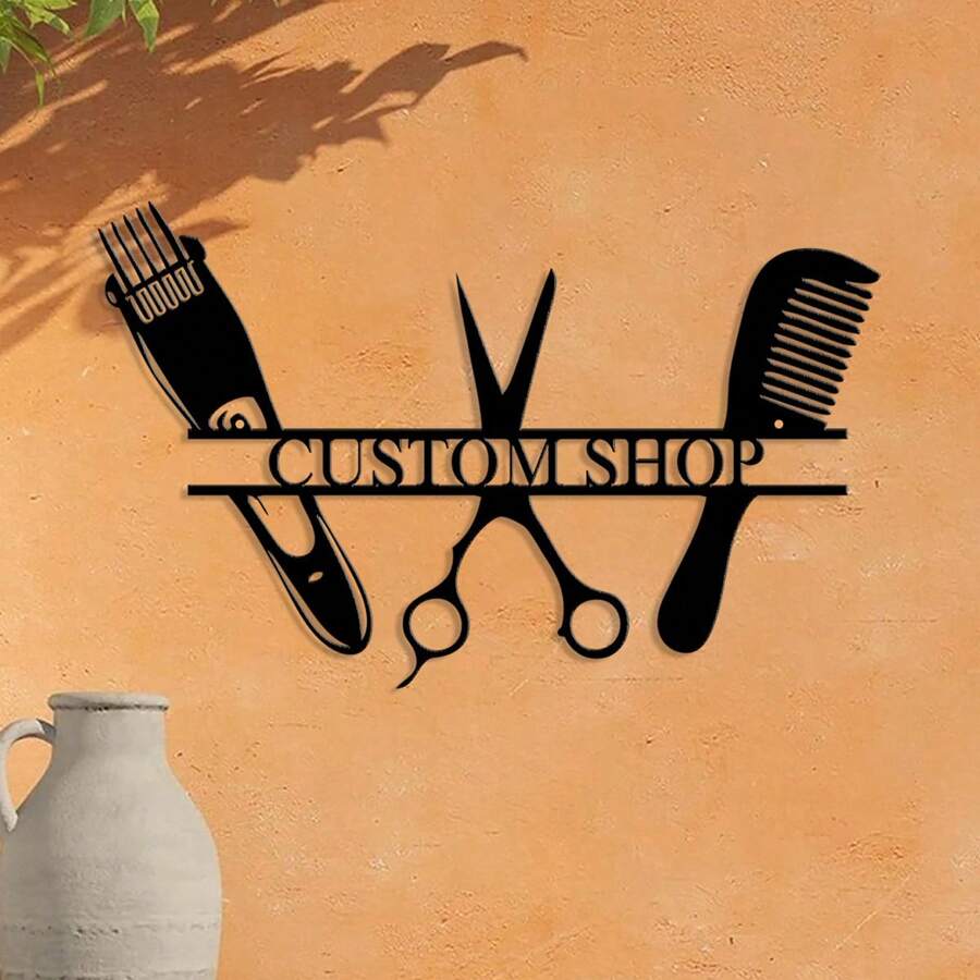 Custom Barber Shop Metal Wall Signs-Barbershop Shop Metal Decor ...