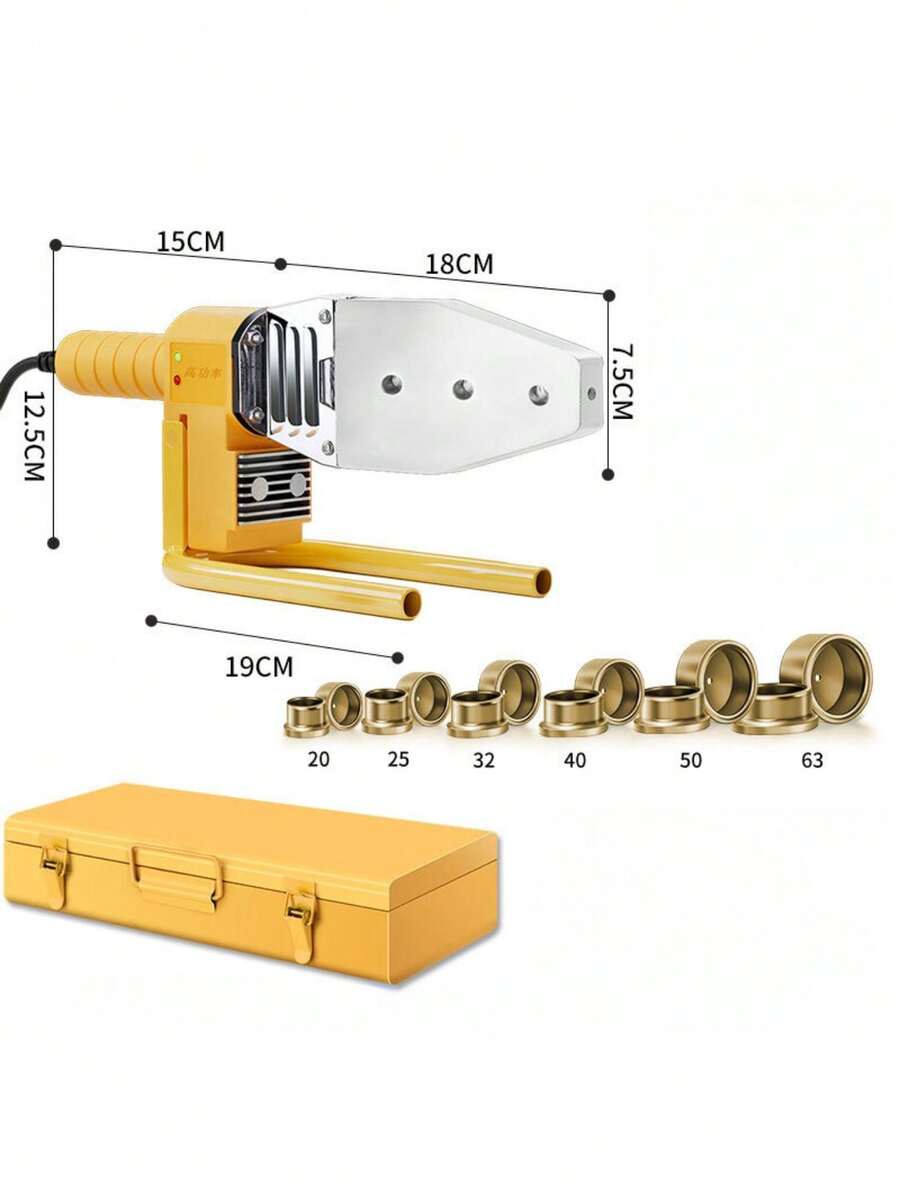 1 Set Of Plastic Water Pipe Welder, Handheld Digital Socket Welder Kit, Rechargeable PPR Pipe ...