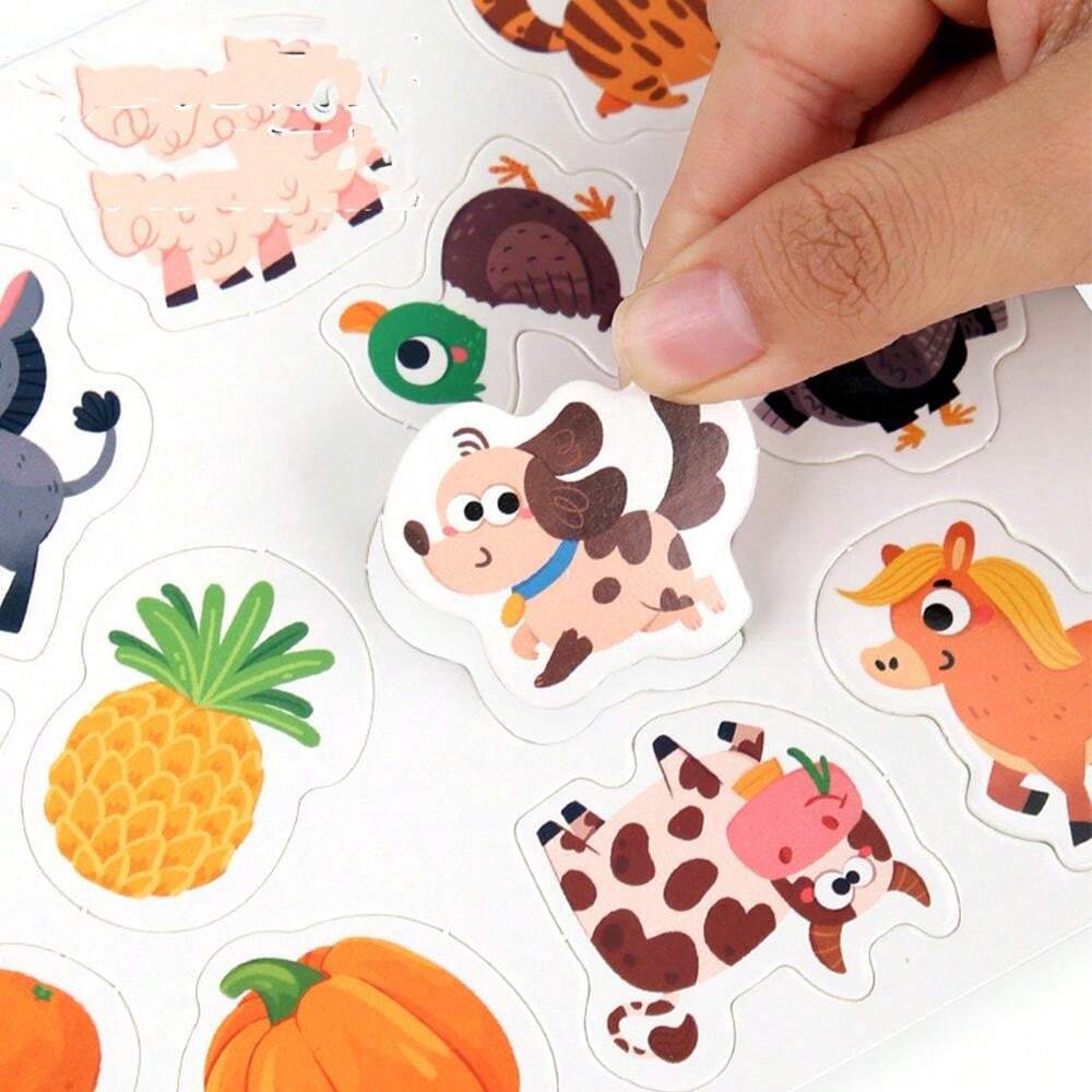 Enlightenment Early Education Cartoon Quiet Sticker Book Cognitive ...