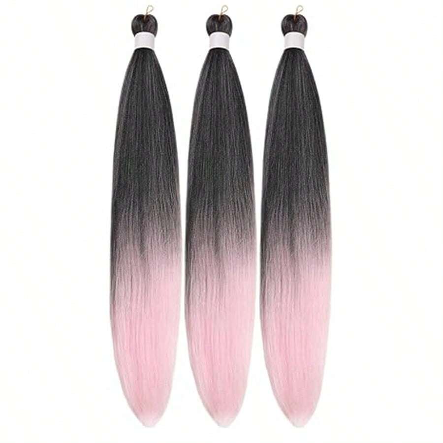 Braiding Hair Pre Stretched Orange Green Mint Ombre Kanekalon Braiding ...