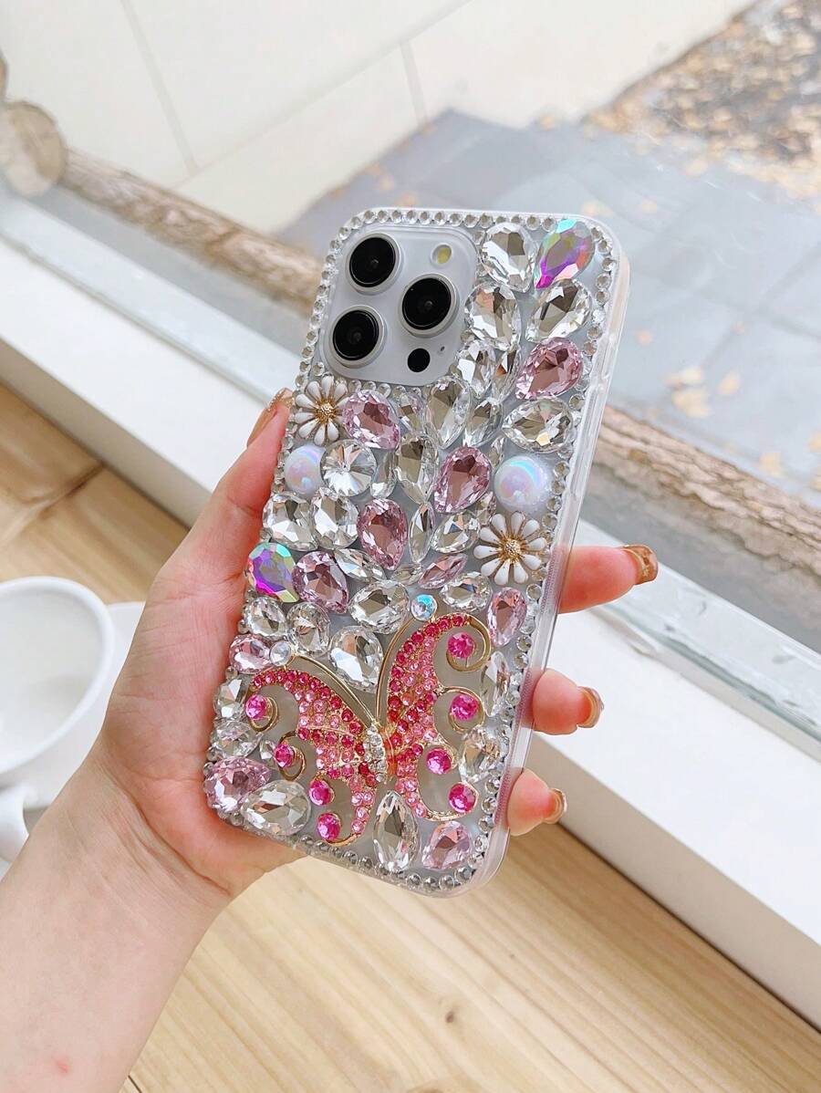 Animal Phone Case Colorful Butterfly Rhinestone Shell Applicable IPhone ...