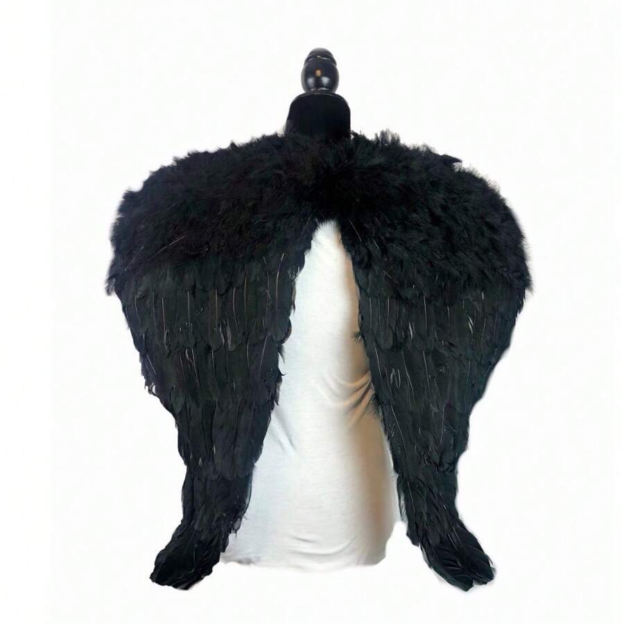 Turkey And Goose Artificial Feather White Angel Wings Costume, Party ...