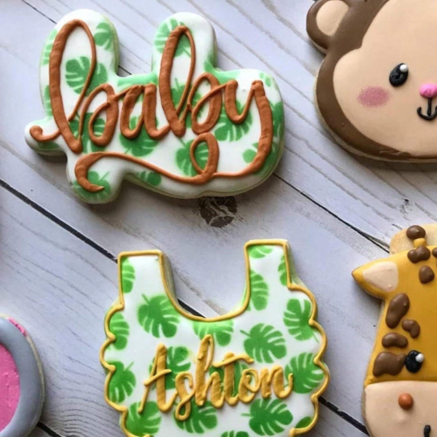 12pcs Cookie Stencils For Baking Royal Icing Leaf Stencil Airbrush ...