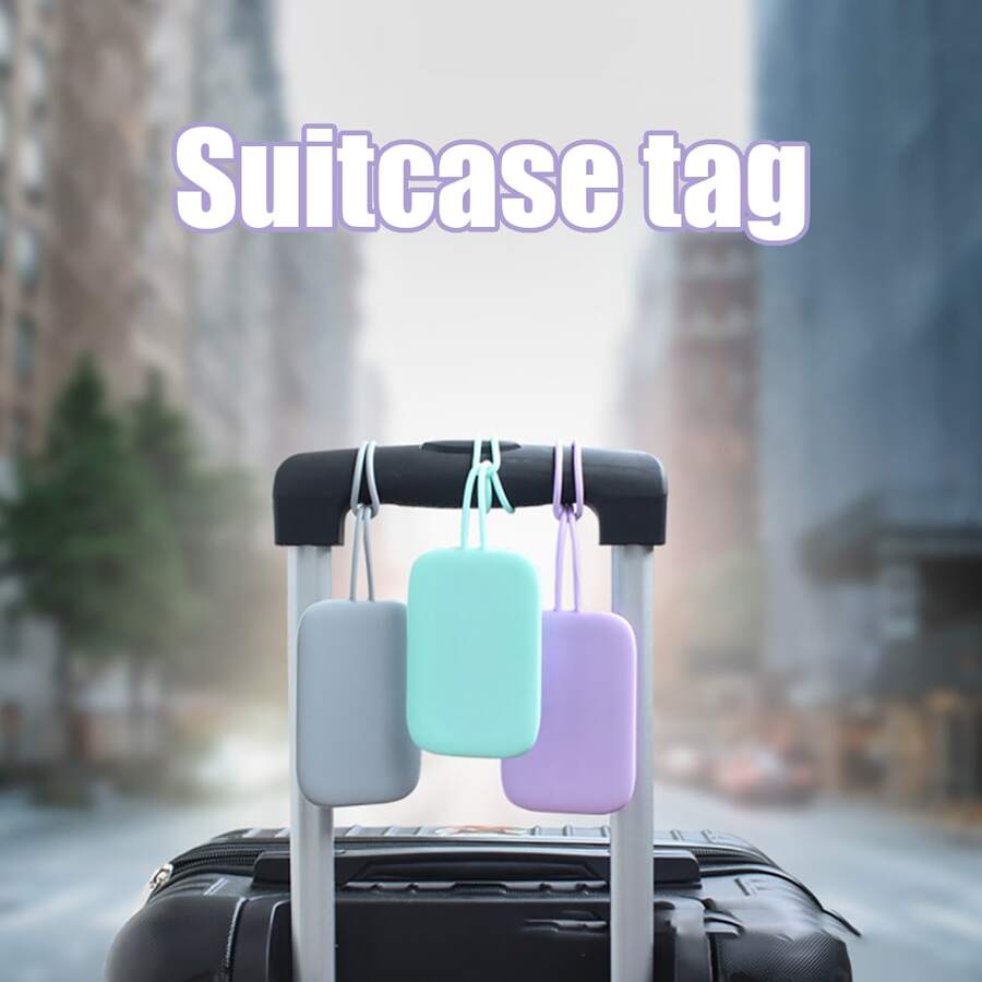 Silicone Square Luggage Tags, Travel Suitcase Baggage Tags With Name ID ...