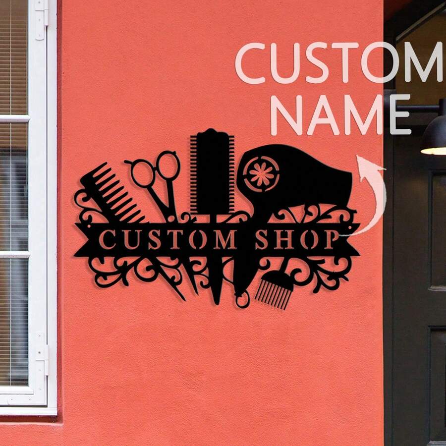 Custom Barber Shop Metal Wall Signs-Barbershop Shop Metal Decor ...